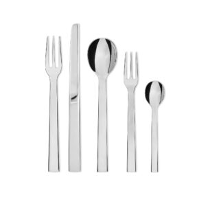 alessi pcs.cutlery santiago 5 piece cutlery set, silver