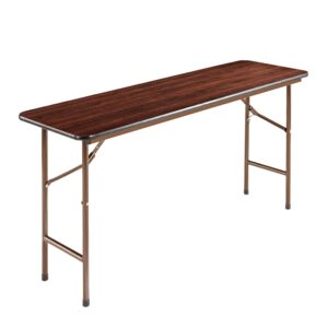 alera ft726018my 59.88 in. w x 17.75 in. d x 29.13 in. h rectangular wood folding table - mahogany