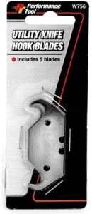 performance tool w756 utility knife hook blade, 5 piece