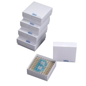 biologix 90-1281 cardboard microcentrifuge tube freezer storage box, 2" height, 81 places (case of 100)