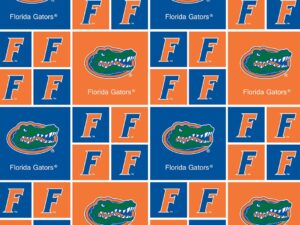 cotton college university of florida gators print cotton fabric by the yard