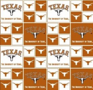 cotton college university of texas longhorns print cotton fabric by the yard