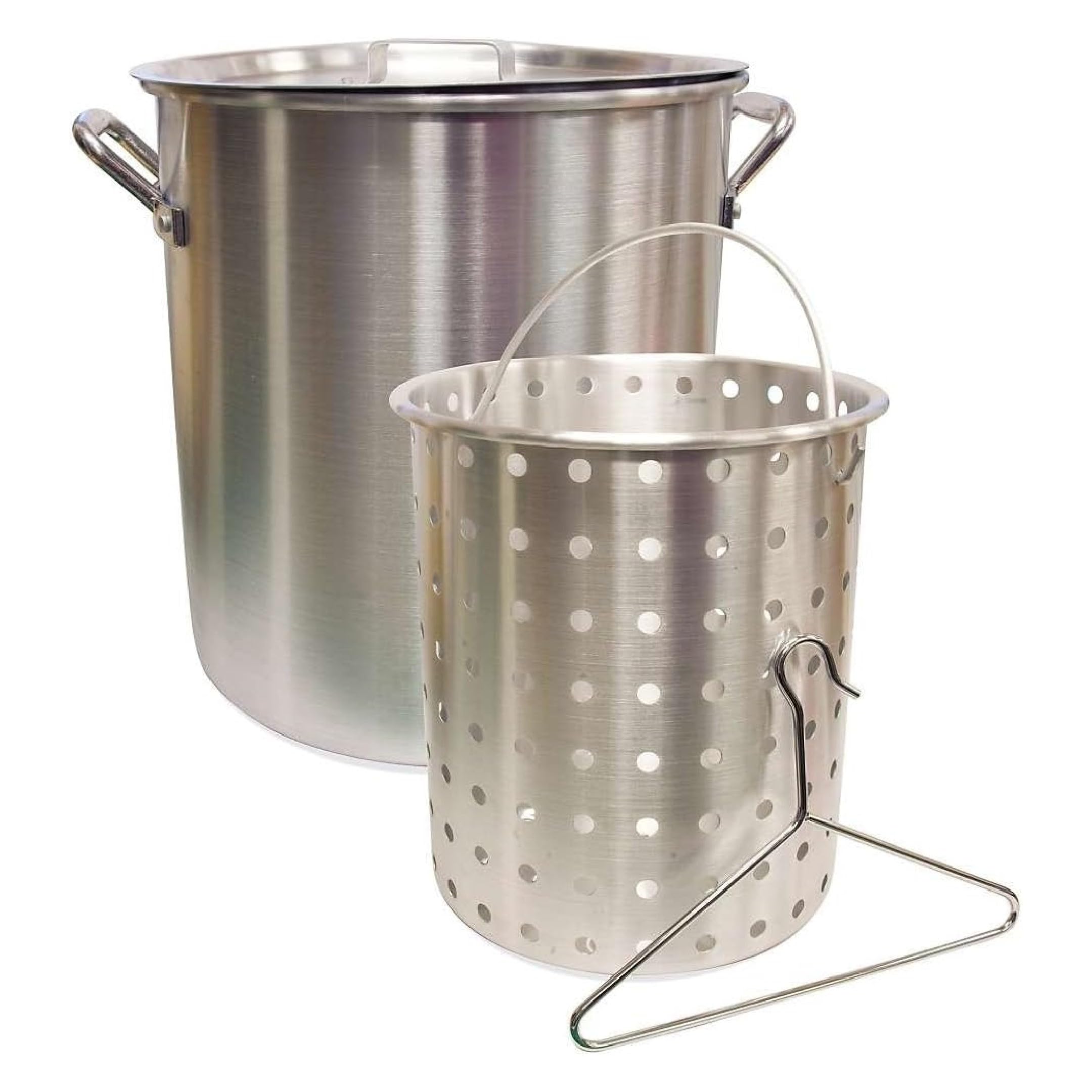 Camp Chef Aluminum Pot & Basket - Includes Lid, Basket & Removal Hook - Perfect for Boiling, Simmering & Steaming - Easy-to-Clean Cooking Pot - 32 Quart Pot