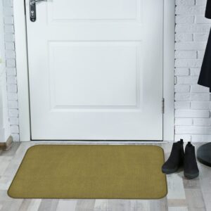 House, Home and More Skid-Resistant Carpet Indoor Area Rug Floor Mat - Olive Green - 2 Feet X 3 Feet