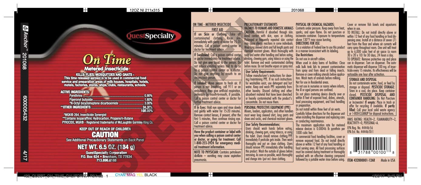 Quest Specialty ON TIME Metered Insecticide, 6.5 oz. can, 1 count, Red (4320-1)