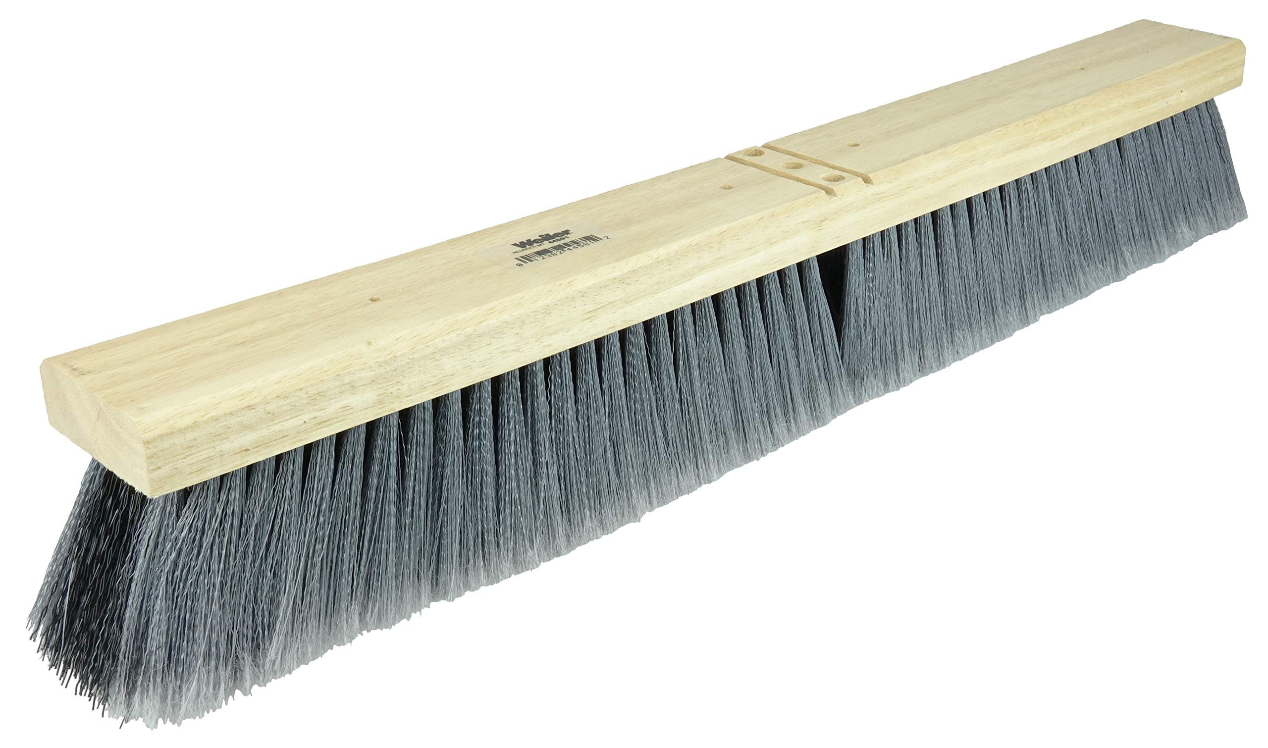 Weiler 44581 24" Block Size, Hardwood Block, Flagged Gray Polystyrene Fill, Contractor Medium Sweeping Broom