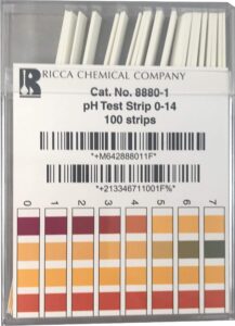 ph test strips, 0-6, 100/box