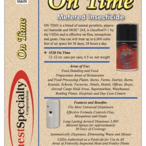 Quest Specialty ON TIME Metered Insecticide, 6.5 oz. can, 1 count, Red (4320-1)