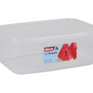 Décor Tellfresh 4L Oblong Food Container | Airtight Lid | Dishwasher Safe | 4L Capacity