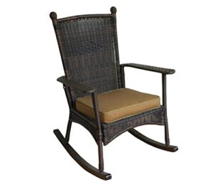 tortuga outdoor portside classic rocking chair - dark roast