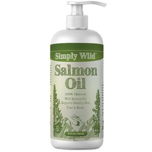 simply wild salmon oil - omega 3 fatty acids, epa, dha - healthy joint supplement - all-natural oil for dogs and cats - 32 fl oz