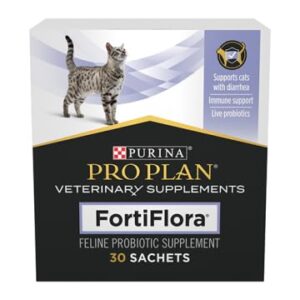 purina pro plan veterinary diets fortiflora cat supplement, box of 30