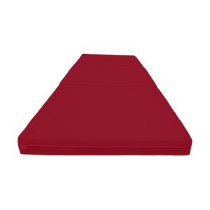 d&d futon furniture red shikibuton trifold foam beds 3 x 27 x 75, 1.8 lbs high density resilient white foam, floor foam folding mats.