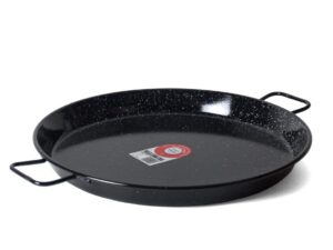 garcima 22-inch enameled steel paella pan, 55cm