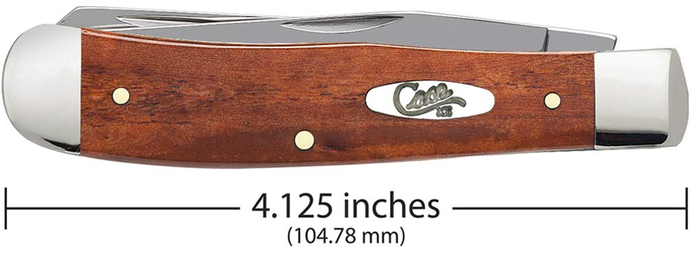 Case WR XX Pocket Knife Chestnut Smooth Bone Trapper Item #28707 - (6254 SS) - Length Closed: 4 1/8 Inches