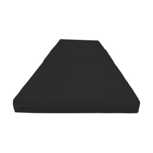 d&d futon furniture black trifold foam beds 3 x 27 x 75 in, shikibuton, foldable mats, high density foam 1.8 lb