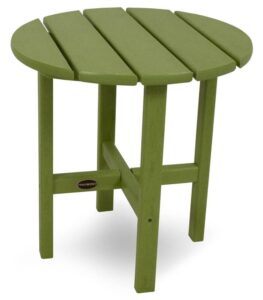 polywood rst18li round 18" side table, lime