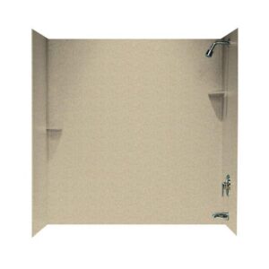 swanstone ss00603.122 solid surface glue-up 3-panel bathtub wall kit, 30-in l x 60-in h x 60-in h, prairie