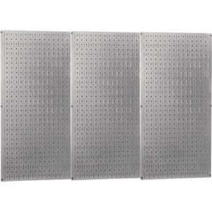 wall control industrial metal pegboard - galvanized metal, three 16in. x 32in. panels, model number 35-p-3248gv