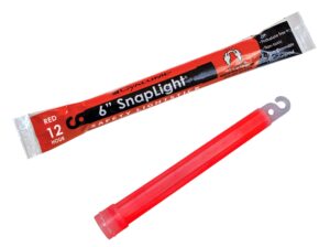 cyalume snaplight red light sticks – 6 inch industrial grade, high intensity glow sticks with 12 hour duration (pack of 500)