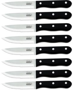 cook n home 8-piece steak house style steak knife set, stainless steel