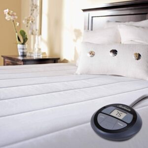 sunbeam warming heated electric dual control mattress pad, size: king