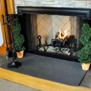 4' rectangle charcoal guardian rug