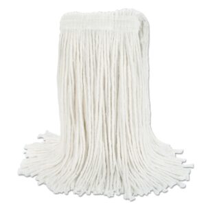 boardwalk rm03024s banded rayon cut-end mop heads, white, 24 oz, 1 1/4" headband (case of 12)