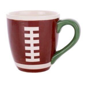 ceramic coffee mug football 14 ounces