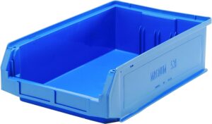 quantum storage systems quantum storage qms531bl 6-pack magnum heavy duty plastic storage bin, 19-3/4" x 12-3/8" x 5-7/8", blue