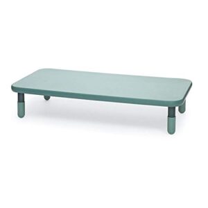 children’s factory baseline 60"x30" rect. table, homeschool/playroom toddler furniture, kids activity table for daycare/classroom learning, 12" legs, teal grn.