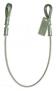 guardian fall protection 10440 3-foot vinyl coated galvanized cable choker anchor with thimble ends