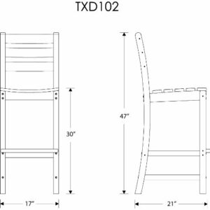 trex outdoor furniture monterey bay bar side chair, sand castle