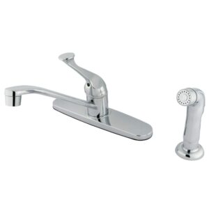 kingston brass kb572sp 8" centerset kitchen faucet, polished chrome