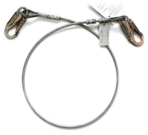 guardian fall protection 10470 3-foot vinyl coated galvanized cable choker anchor with snaphook ends