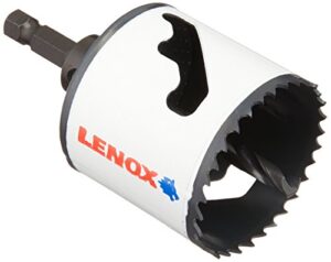 lenox tools hole saw, bi-metal, speed slot, arbored, 2-1/8-inch (1772951)