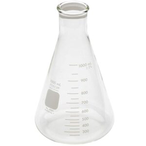 pyrex 1l narrow mouth erlenmeyer flasks with heavy duty rim, ea