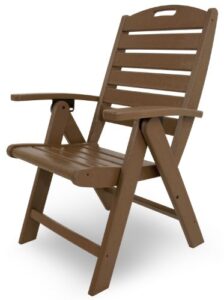 trex outdoor furniture yacht club folding highback chair, tree house