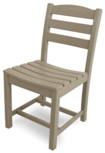 polywood td100sa la casa café dining side chair, sand