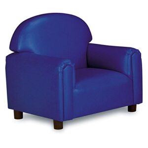 brand new world preschool premium vinyl upholstery chair - blue