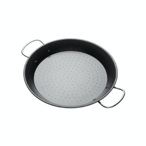 kitchencraft world of flavours paella pan, non stick, carbon steel, 32 cm