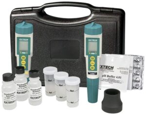 extech ec510 waterproof exstik ii ph/conductivity meter kit