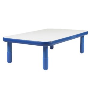 children’s factory baseline 48"x30" rect. table, homeschool/playroom toddler furniture, kids activity table for daycare/classroom learning, 14" legs, royal blue (ab745rpb14)