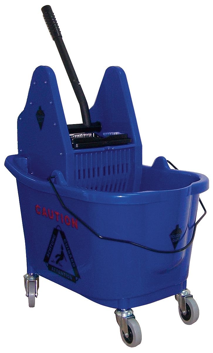 Mop Bucket and Wringer, 8-3/4 gal, Blue