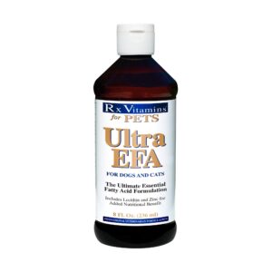 rx vitamins for pets ultra efa for dogs & cats - veterinary essential fatty acid formula - help joint pain & stiffness - 8 fl. oz.