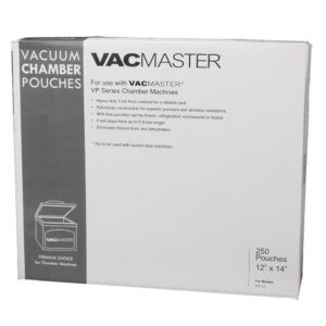 vacmaster 40728 3-mil vacuum chamber pouches, 12-inch by 14-inch, 250 per box