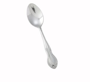 winco 12-piece elegance demitasse spoon set, 18-0 stainless steel,silver