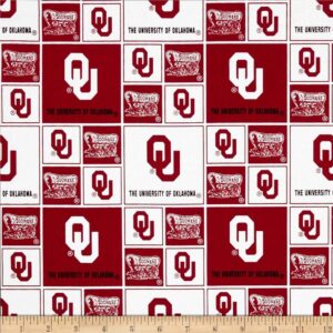 cotton university of oklahoma sooners college team sports cotton fabric print by the yard