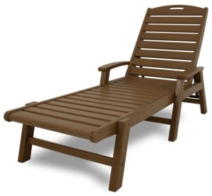 trex outdoor furniture yacht club stackable chaise lounger with arms,tree house