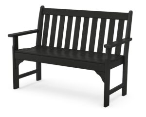 polywood gnb48bl vineyard 48" bench, black